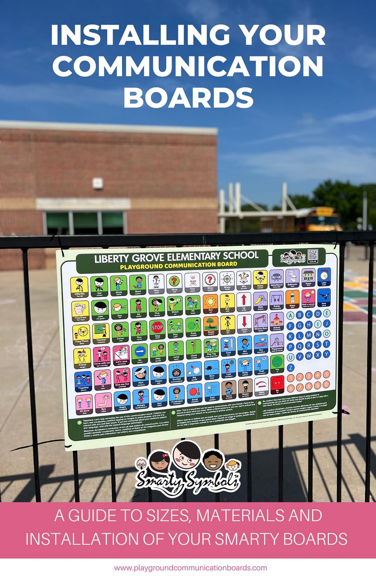What size should a playground communication board be? - Playground ...